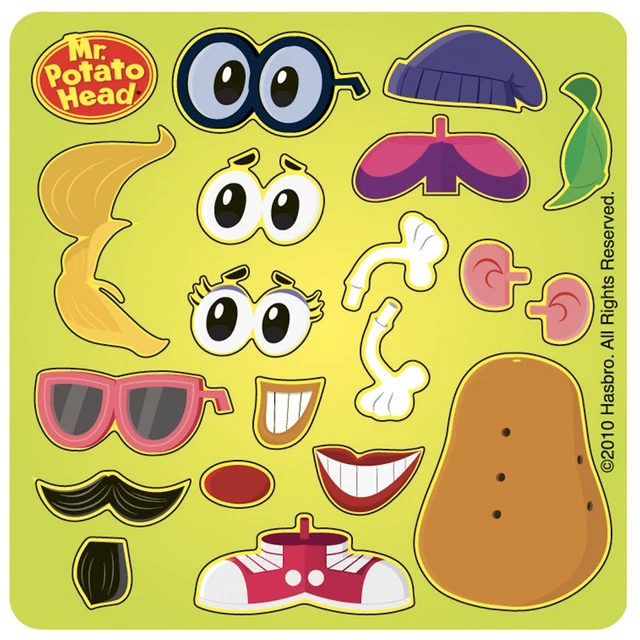 MR POTATO HEAD Stickers - Make your Own Stickers x 5 Birthday Party ...