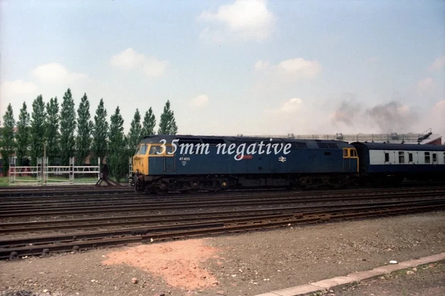 BRITISH RAIL BRUSH DIESEL LOCOMOTIVE 47403 DONCASTER 35mm NEGATIVE ...