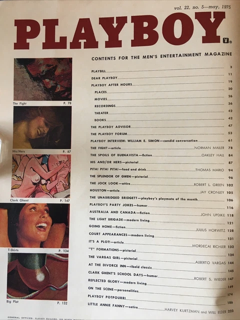 PLAYBOY MAGAZINE MAY 1975 - Bridgett Rollins/Gwen Welles/Freebie/Jock ...