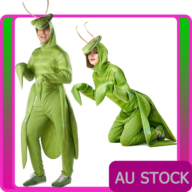ADULT PRAYING MANTIS Costume Mens Green Insect Bug Fun Zoo Halloween ...