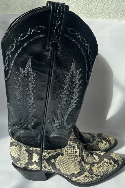TONY LAMA GENUINE SNAKESKIN PYTHON Western Cowboy Boots Mens Size 6.5 £ ...