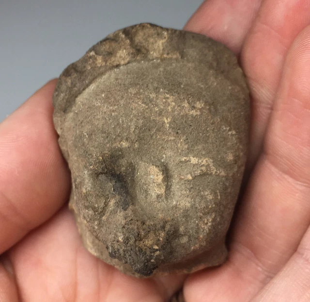 EARLY PRE-COLUMBIAN TERRACOTTA Pottery Human's Head Ritual Fragment ...