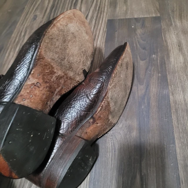 TONY LAMA STOCKMAN boots Size 10.5 EE Old Vintage Dirty Western Roper ...