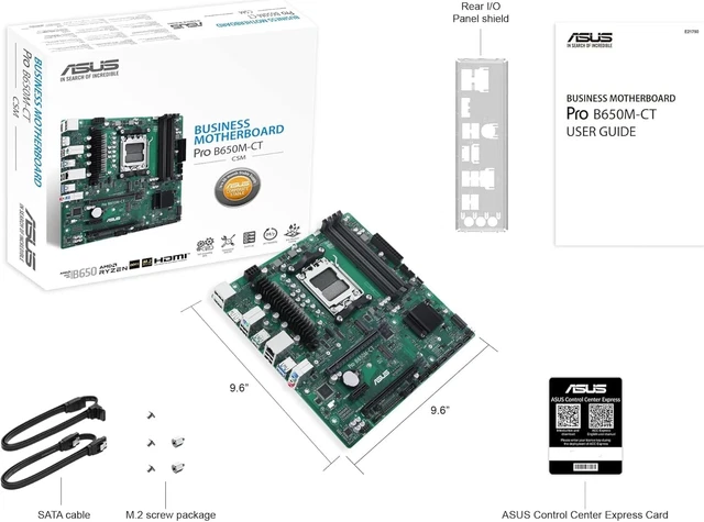 ASUS PRO B650M-CT-CSM Business Motherboard Socket AMD AM5 (Ryzen 7000 ...