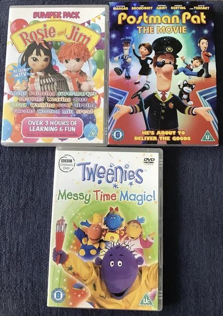 ROSIE & JIM, Postman PT the Movie & Tweenies, Messy Time Magic dvd ...