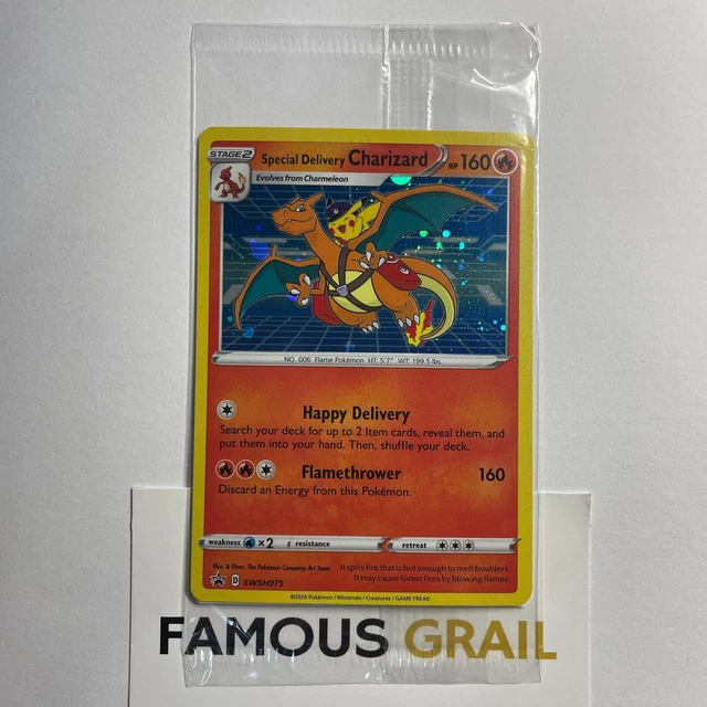 SPECIAL DELIVERY CHARIZARD SWSH075 - Pokemon Center Exclusive Promo ...