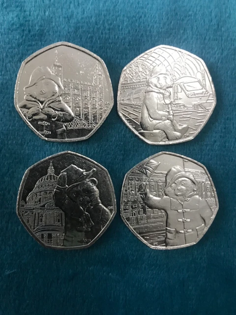 PADDINGTON BEAR SET of 50p coins - Excellent condition. 2018/2019 £9.00 ...