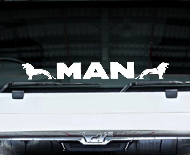 MAN TRUCK X1 Window Sticker Man Lion Graphic Decal Customise Trucking ...