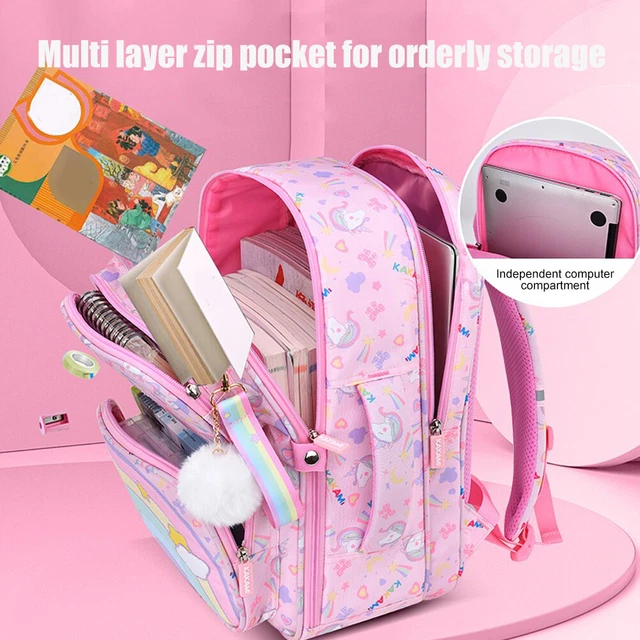 EY# CUTE CARTOON Book Pack Large Rainbow Kids Backpack for Primary ...