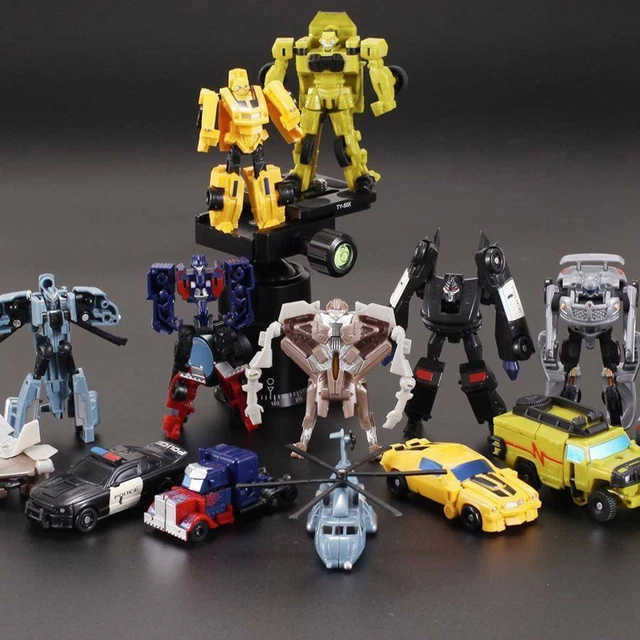 MINI TRANSFORMER OPTIMUS Prime Megatron Bumblebee Robots Car Model Kids ...