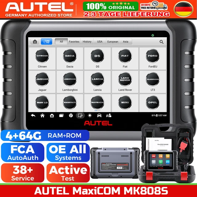 AUTEL MAXICOM MK808S Pro Dispositivo Diagnostico Auto OBD2 Scanner ...