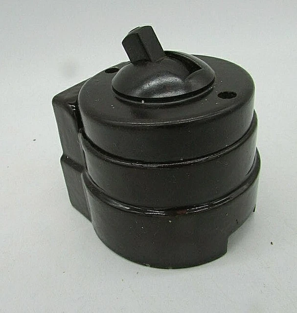 VINTAGE, BAKELITE PORCELAIN light switch/3 Pin Socket in used condition ...