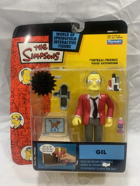 FIGURA DE ACCIÓN Simpsons Salesman Gil WOS Sin usar en caja Serie 11 ...