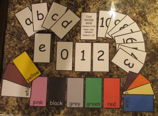 EYFS FIRST BASIC learning packs, chiffres ~ alphabet ~ cartes flash ...
