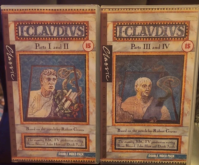 I CLAUDIUS VINTAGE BBC VHS Tapes - Part 1 & 2 + Part 3 & 4 - Parts 3 ...