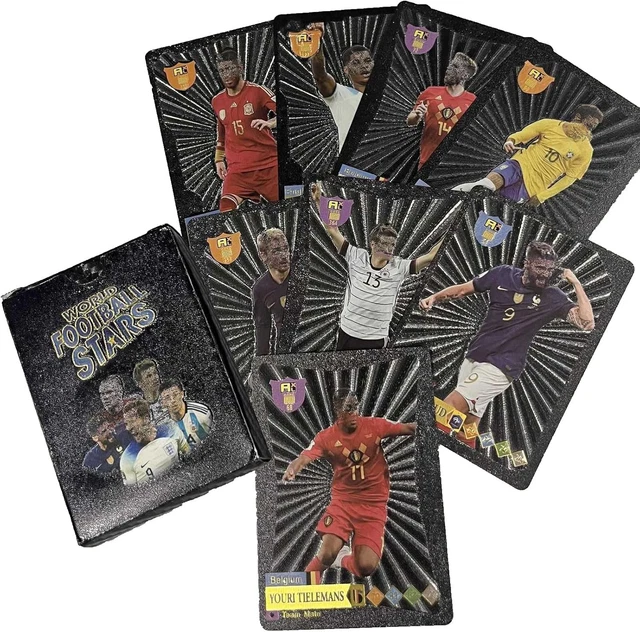 FOOTBALL CARDS 2025，55PCS Gold Foil Football Collectible Cards Soccer ...