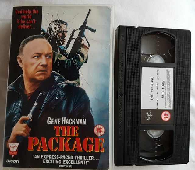 THE PACKAGE (VHS)BIG BOX- Tommy Lee Jones + Gene Hackman + Pam Grier ...