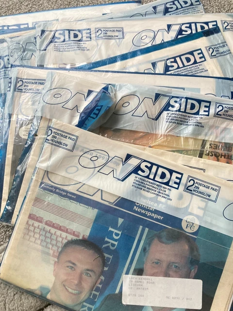 CHELSEA FC ON Side magazine from the 90's, still in wrappers x 16 £7.00 ...