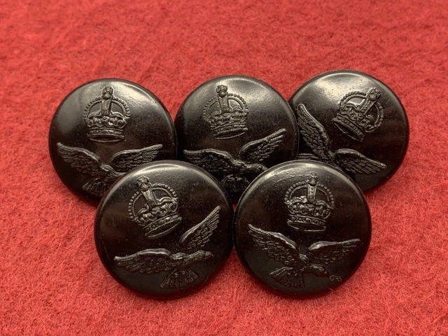 LOT OF FIVE WW2 LARGE Original (RAAF) ROYAL AUSTRALIAN AIR FORCE Button ...