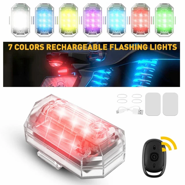 7 COLORS HIGH Brightness Rechargeable Wireless Flashing Lights Led ...