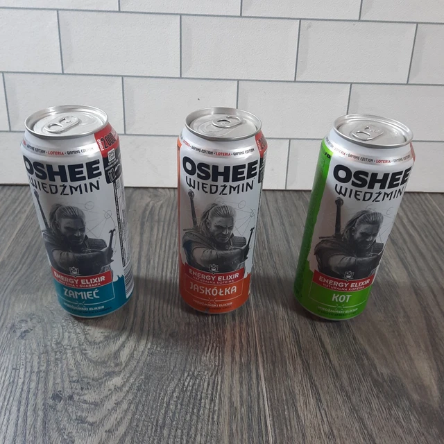3X FULL CAN Oshee The Witcher Energy Elixir Gaming Edition New 500ml ...
