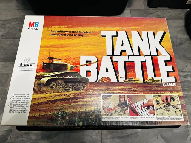 VINTAGE TANK BATTLE Board Game MB Games 1976 Military War Almost ...