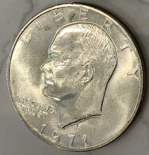 1971-S EISENHOWER 1$ Ike Dollar 40% Silver Coin - USA Silver Bullion ...