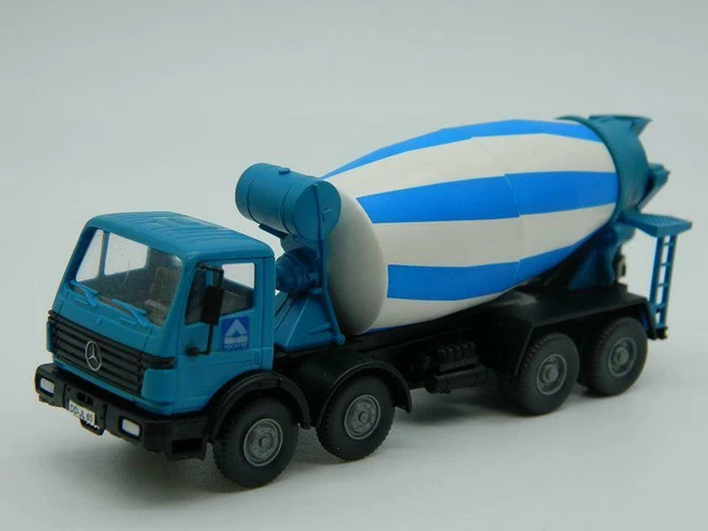 A081.1 LKW MERCEDES-BENZ SK 4-Achs Betonmischer blau WIKING GEBRAUCHT BESCHREIBU EUR 6,95 ...