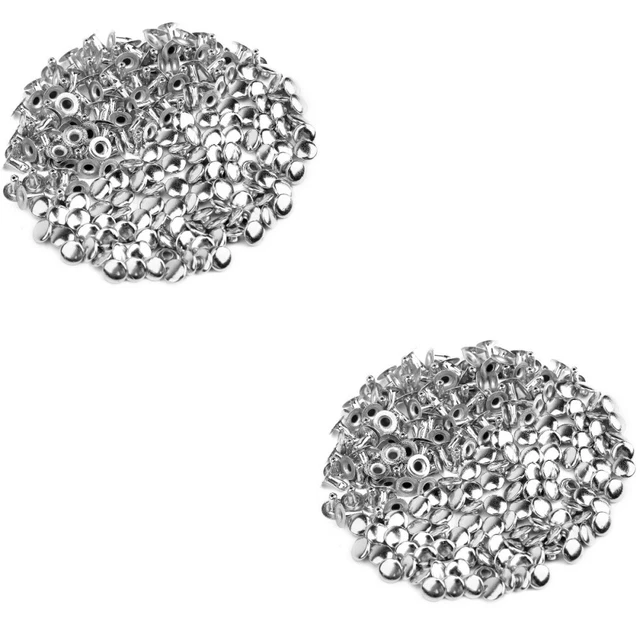 SET DI 2 rivetti rotondi rivetti a fungo a punta artigianato in pelle ...