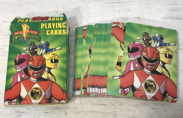MIGHTY MORPHIN POWER Rangers Playing Cards Green Deck 1994 Saban ...