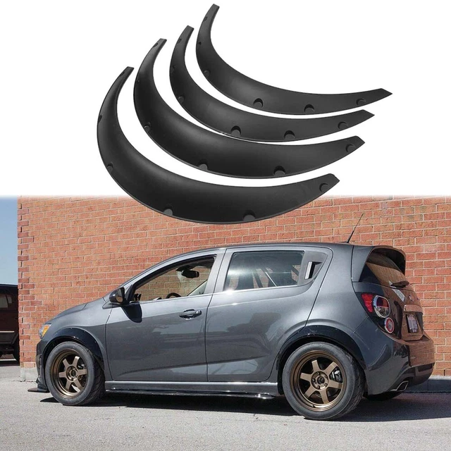 4.5& FENDER FLARES Flexible Wide Body Wheel Arches For Chevrolet Spark ...