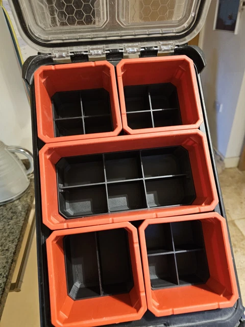 MILWAUKEE PACKOUT ORGANISER RED 4932464083 4932471064 Bin Divider Nest ...