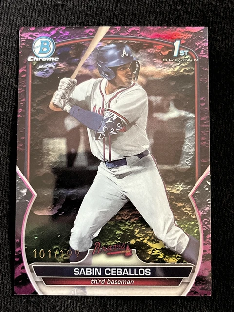 RÉFRACTEUR CRATÈRE LUNAIRE violet SABIN CEBALLOS 2023 Bowman 1er chrome ...