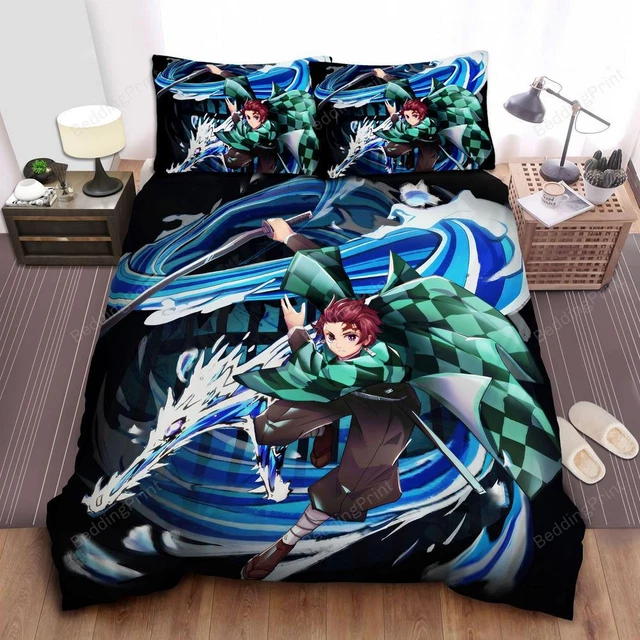 DEMON SLAYER TANJIRO Tenth Form Constant Flux Artwork Quilt Duvet Cover ...