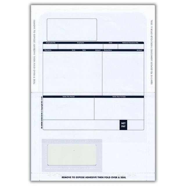 SAGE SGE 060 SECURITY PAYSLIPS A4 LASER MAILER x 100 £19.99 - PicClick UK