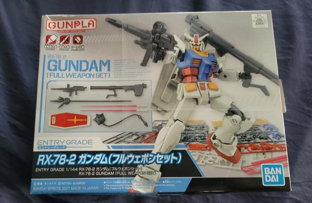 GUNPLA RX-78-2 GUNDAM (Full Weapon Set) Entry Grade 1/144 Bandai Spirits EUR 16,69 - PicClick DE