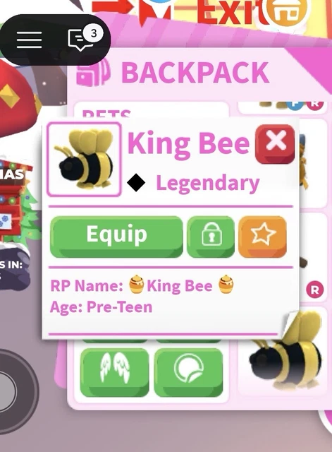 ADOPT ME KING BEE $15.00 - PicClick AU