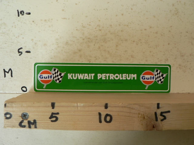 STICKER,DECAL GULF KUWAIT Petroleum Oil Corporation Gas Benzin Oil A ...