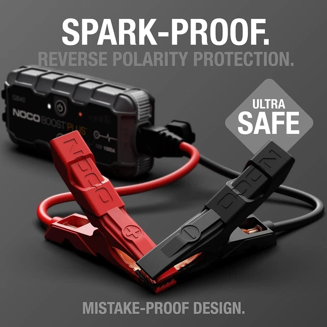 NOCO BOOST GB40: 1000A UltraSafe Jump Starter–12V Lithium Battery ...