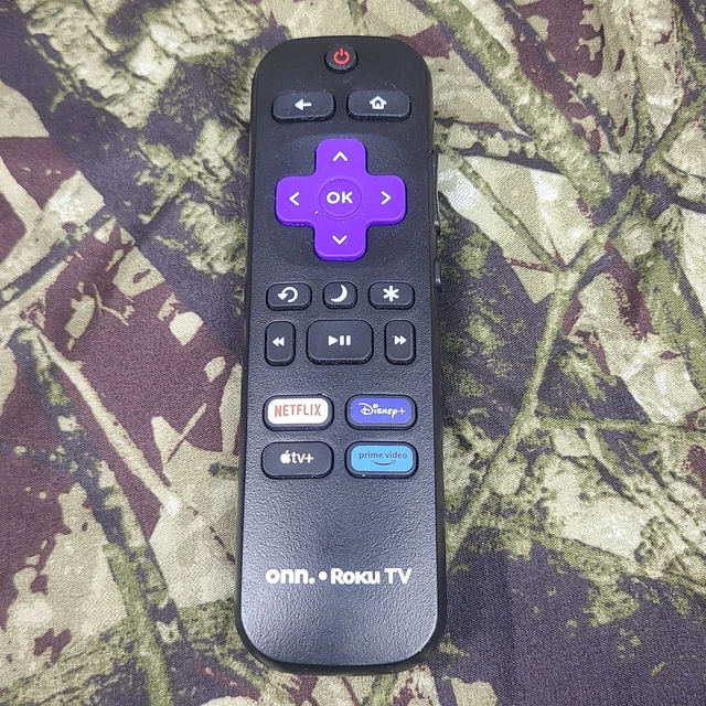 GENUINE ORIGINAL ONN ROKU TV Remote RC18E-T9 NETFLIX DISNEY+ HULU VUDU ...