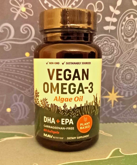 MAV NUTRITION VEGAN Omega-3 Algae Oil Dha + Epa 60 Softgels £11.50 ...