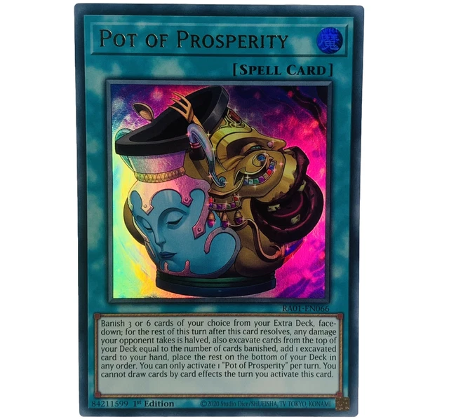 YUGIOH POT OF Prosperity RA01-EN066 Ultra Rare Card 1st Edition NM-MINT EUR 11,39 - PicClick IT