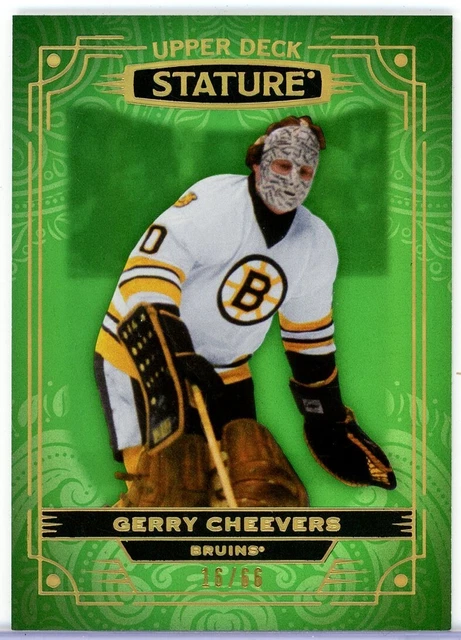 2022-23 UPPER DECK Stature Photo Variant Green #18 Gerry Cheevers /66 ...