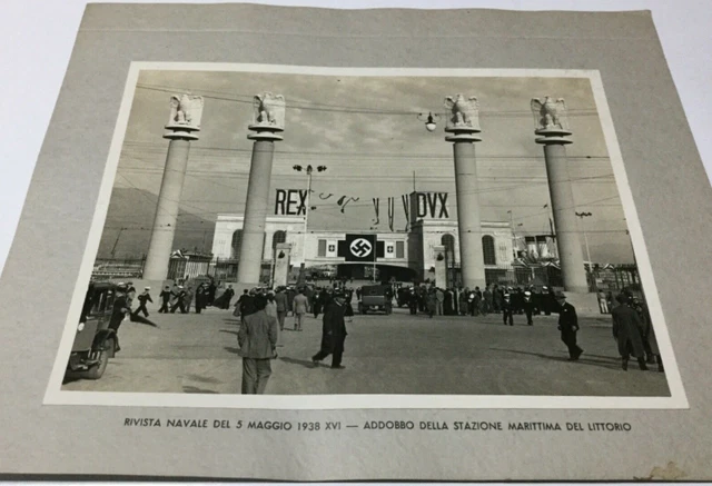 FASCISMO FOTO - Duce - Fuhrer Porto Napoli A. Beuf 1938 EUR 30,00 ...