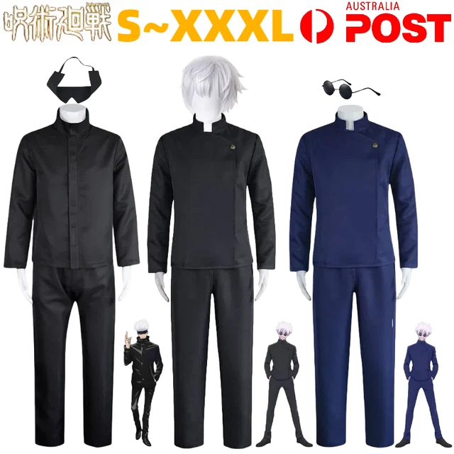JUJUTSU KAISEN GOJO Satoru Cosplay Costume Wig Full Set Party Outfit ...