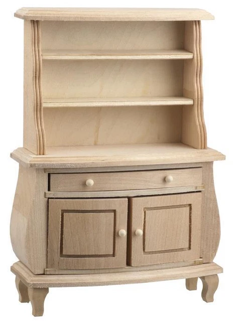 MAISON DE POUPÉES Inachevé Commode Clapier Armoire Salle à Manger Meuble Cuisine EUR 27,97 ...