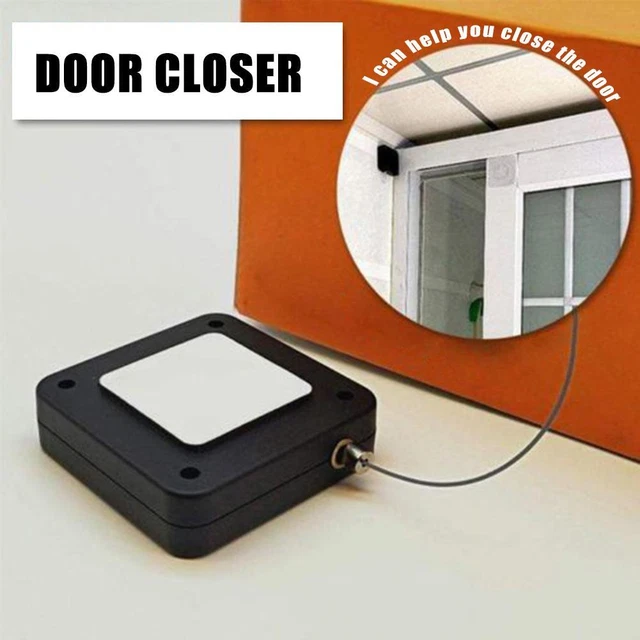PUNCH-FREE AUTOMATIC SENSOR Door Closer Home Sliding Door Closer (Black ...