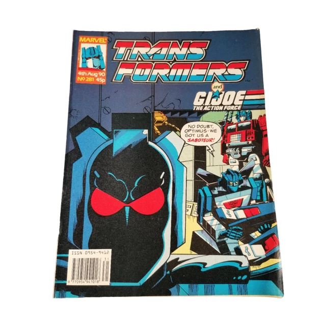 TRANSFORMERS UK #281 Marvel UK 4th July 1990 Comic G1 MTMTE British GI ...