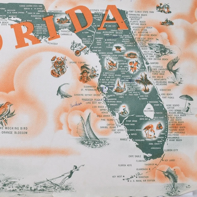 1961 BURNHAM'S RESTAURANT Tampa Florida Burnham Burnhams Hillsborough ...