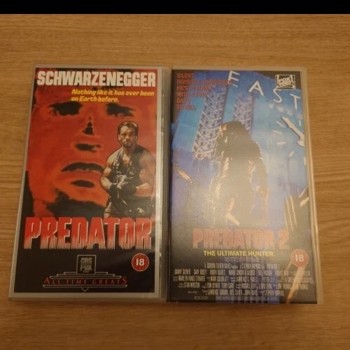 PREDATOR AND PREDATOR 2 VHS Small Box Classics Schwarzenegger Glover ...